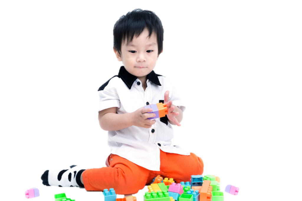 asian child playing no background - Creative Corner Child Care